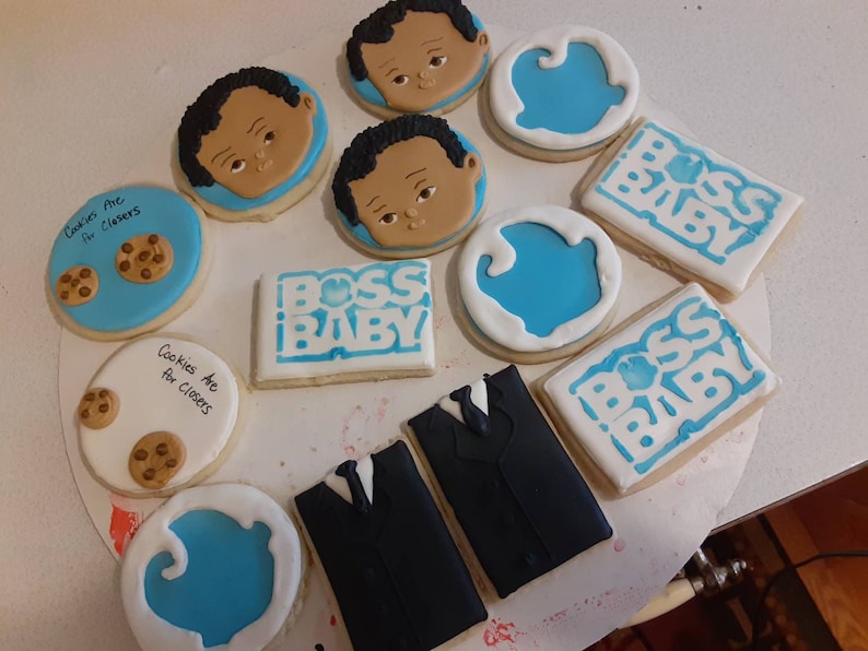 Boss baby inspired decorated cookies. Set of 12. | Etsy