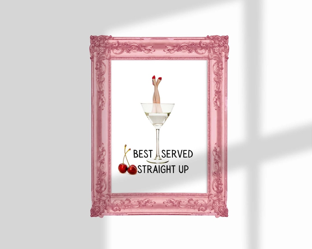 Martini Time Drink Cocktail Legs Red Stilettos Bar Trendy - Etsy