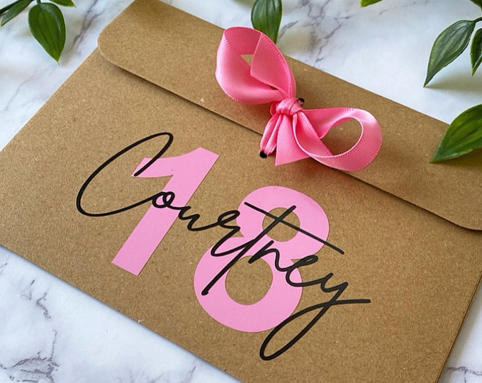 Personalised Handmade Money Envelope for Gifting Money/gift Cards ...