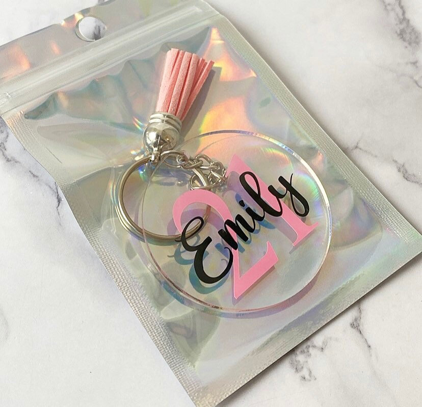 Personalised Milestone Birthday Keyrings 13th 16th 18th 21st - Etsy UK