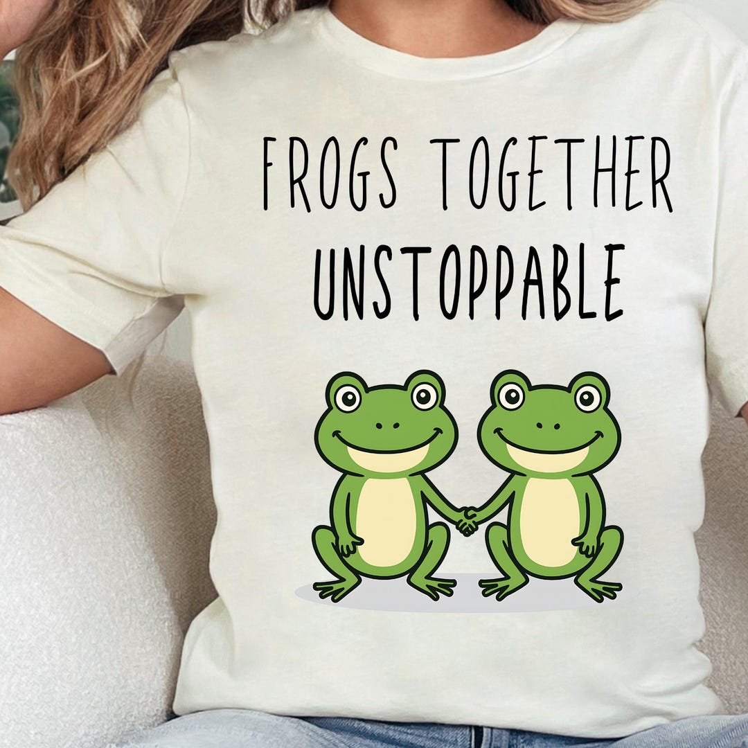 Funny Frogs Together Unstoppable Design (PNG & SVG) - Etsy