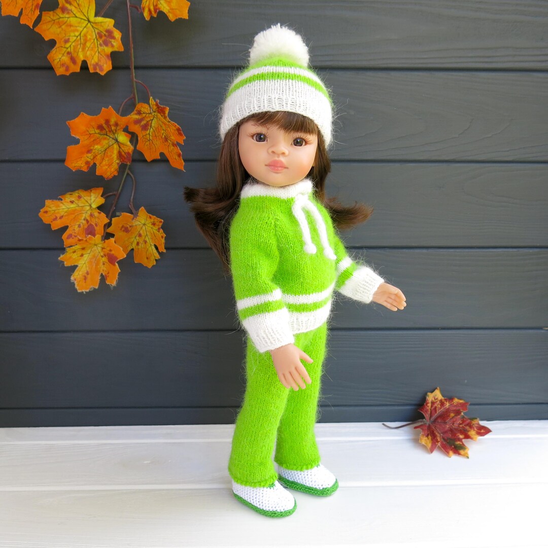 Set of Clothes for Outdoor Recreation for Doll Paola Reina. Green ...