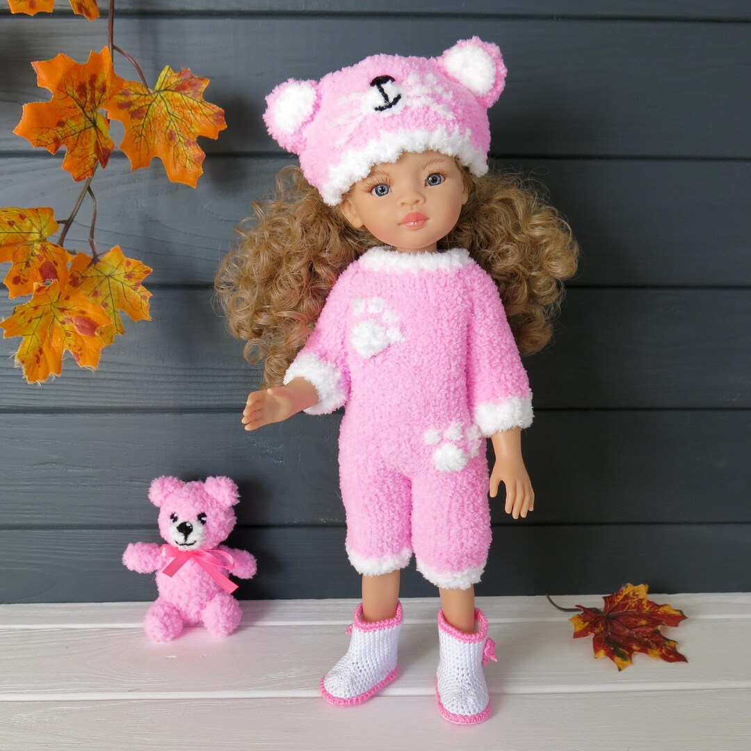 Pink Jumpsuit in the Form of a Mouse for Dolls Paola Reyna, Ruby Red ...