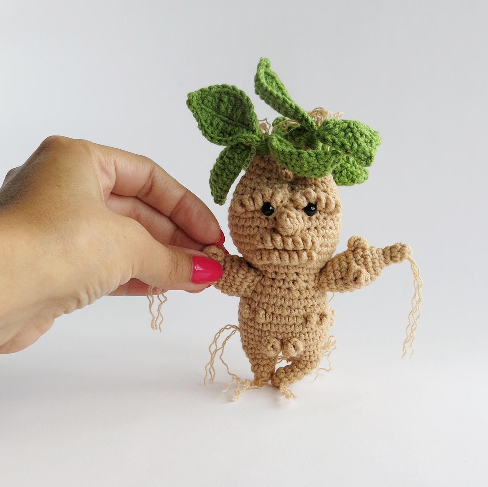 Mandrake Plant. Mandrake Root Home Decor. Mandrake Faux Plant. Potted ...