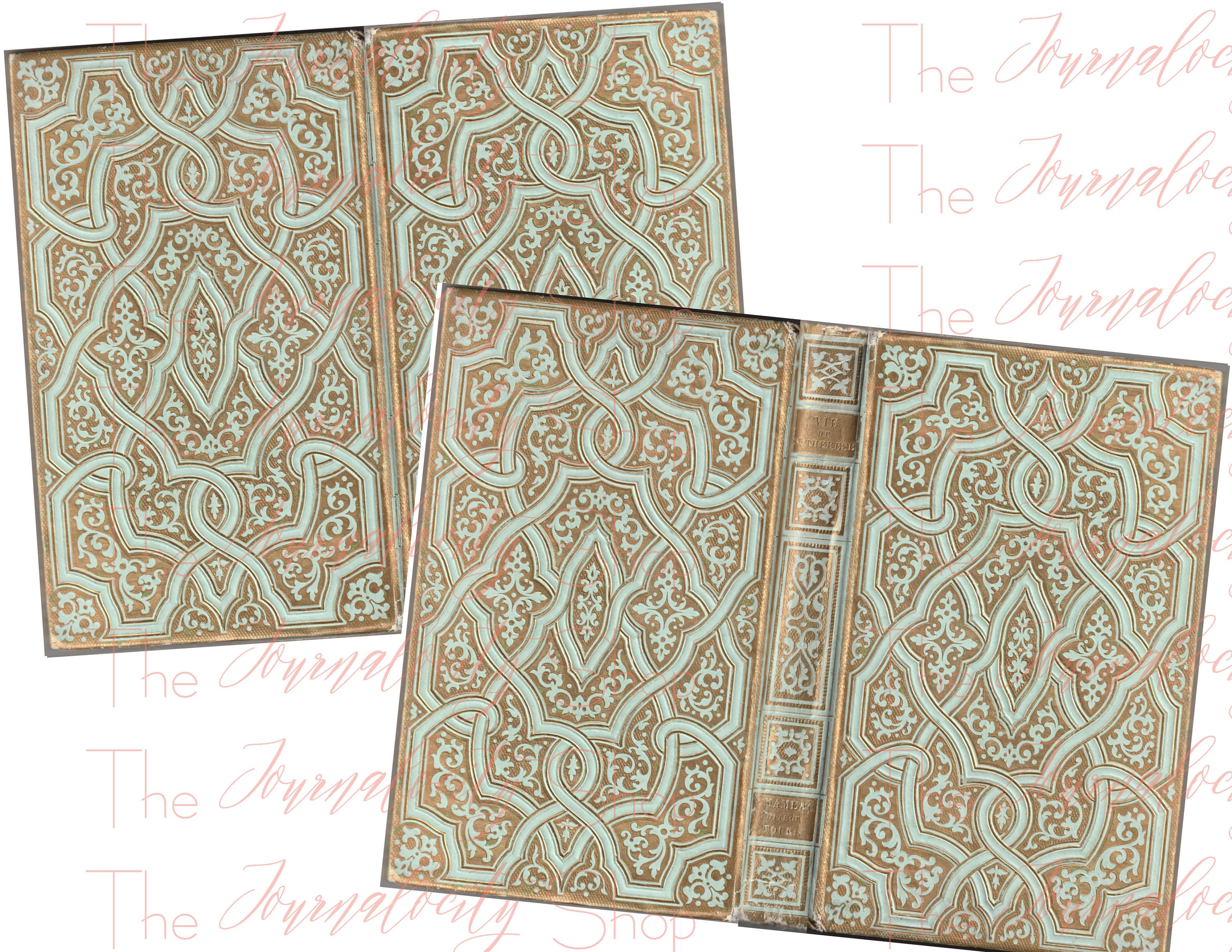 Antique French Book Covers SET 3-INSTANT Digital Download - Etsy