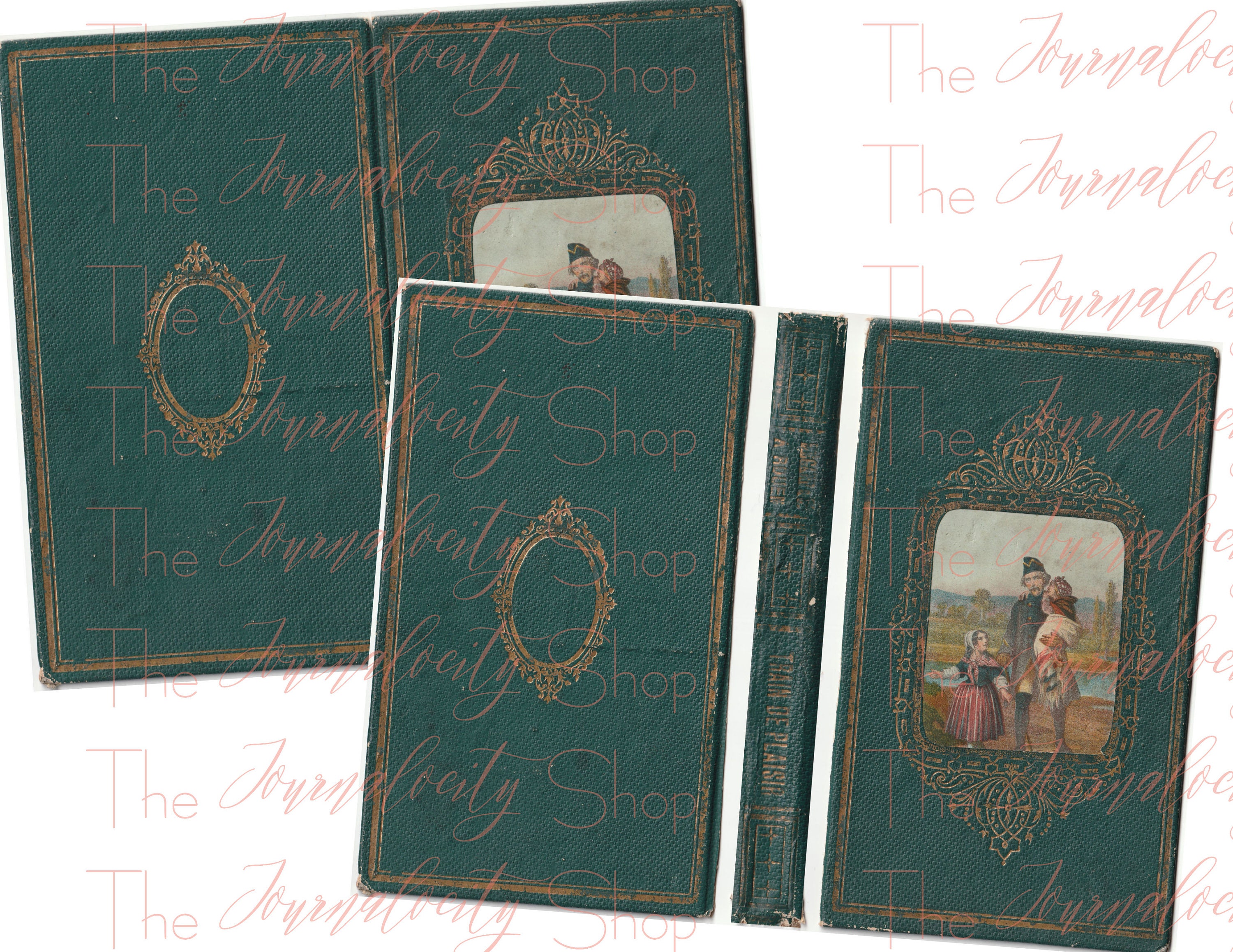 Antique French Book Covers SET 3-INSTANT Digital Download - Etsy