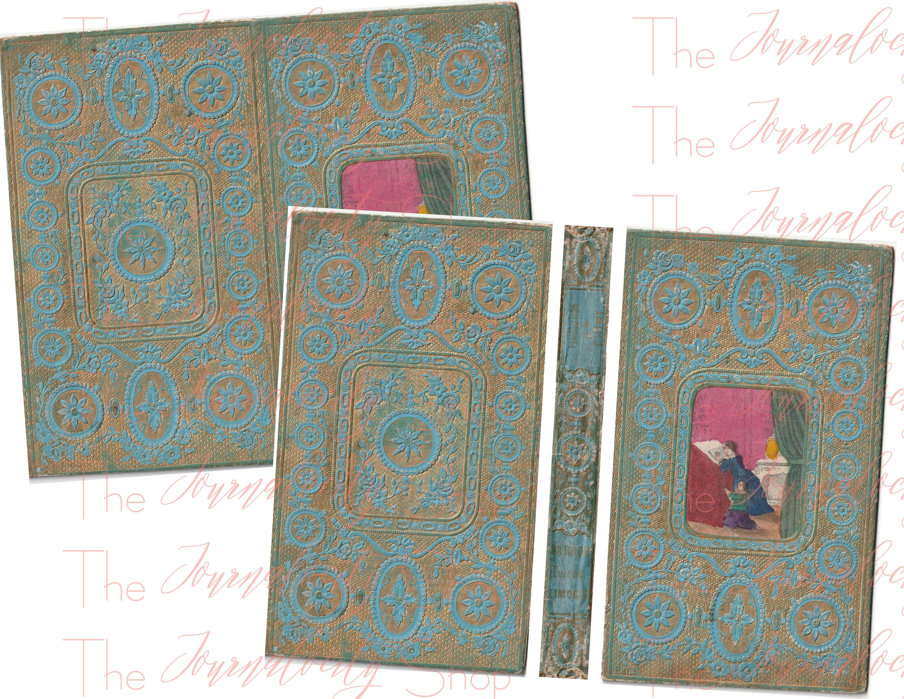 Antique French Book Covers SET 3-INSTANT Digital Download - Etsy