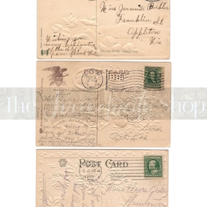 Antique Postcards - Collection 1 INSTANT Digital Download; Vintage ...