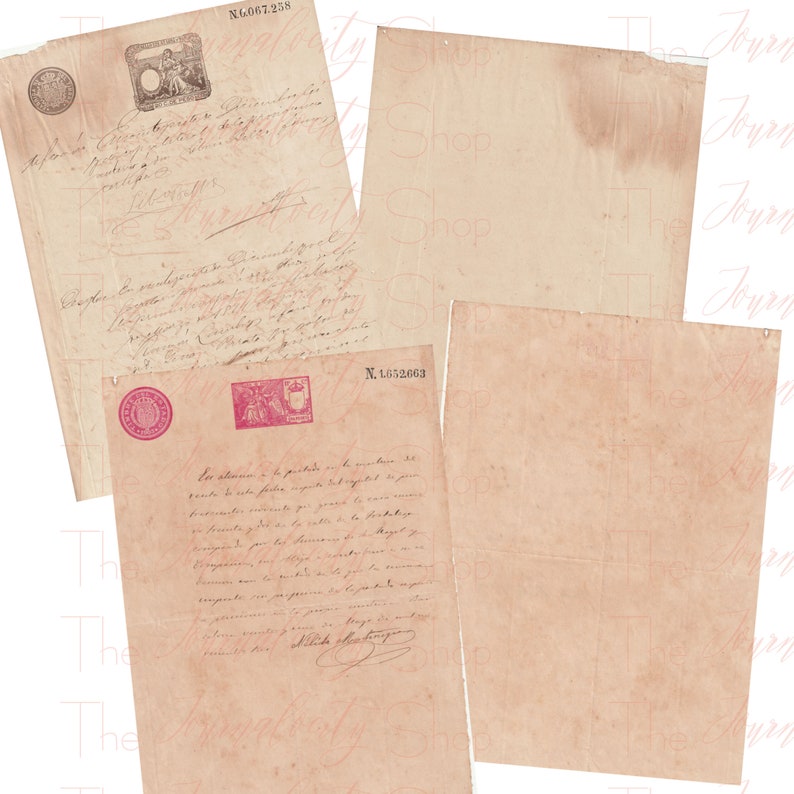 Antique Puerto Rican Legal Documents: Spanish Script (digital Download ...