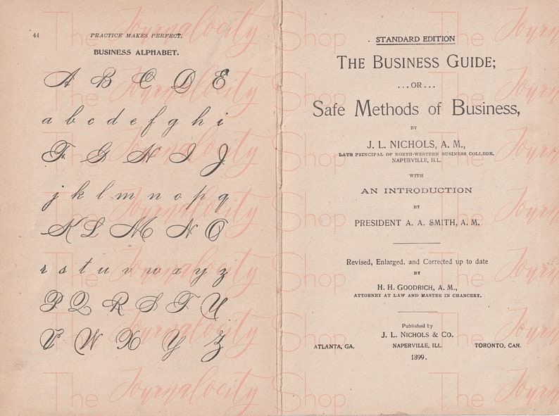 ORNAMENTAL DRAWINGS and PENMANSHIP, Instant Digital Download; Script ...