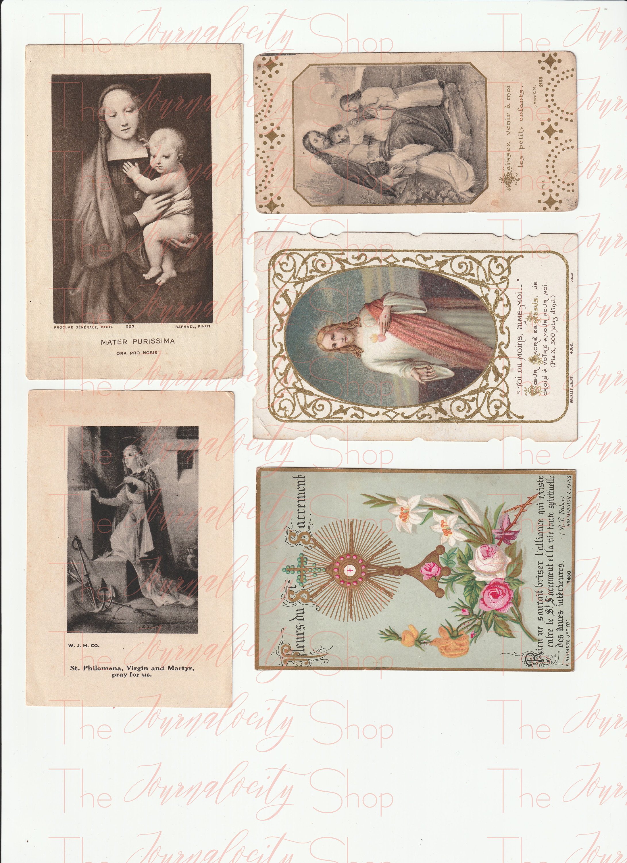 Holy Cards Collection #1; Antique and Vintage; French, German, Italian ...