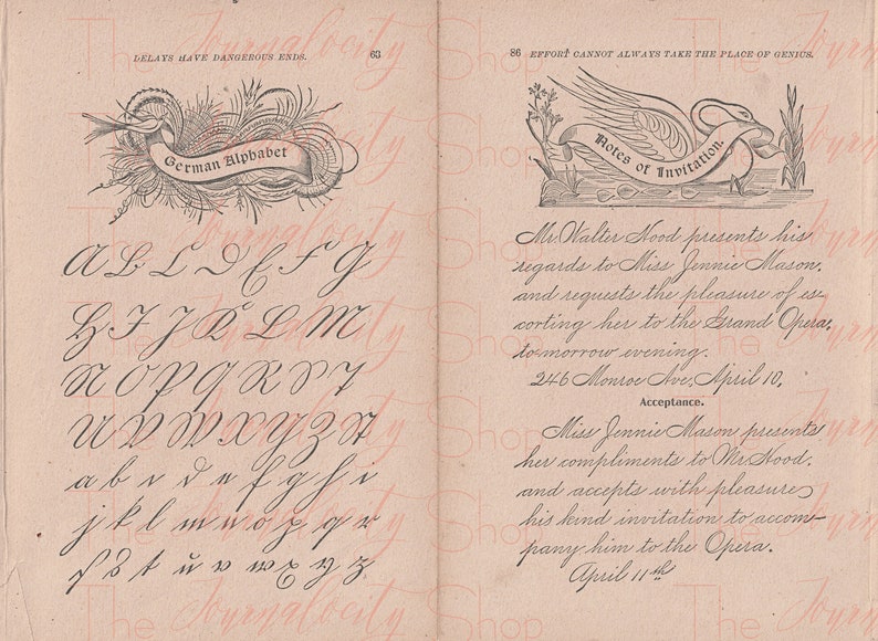 ORNAMENTAL DRAWINGS and PENMANSHIP Instant Digital Download - Etsy