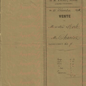 Antique French Document COVERS Set #1, INSTANT Digital Download; French ...