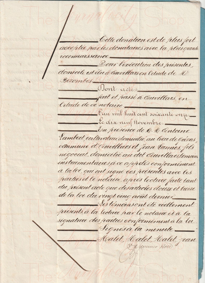 Antique French Document SET 3 INSTANT Digital Download - Etsy