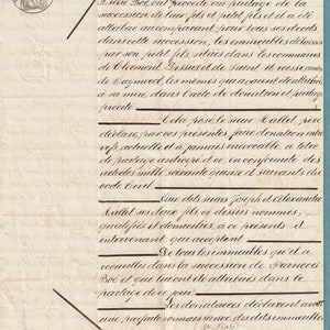 Antique French Document SET #3, INSTANT Digital Download; French Script ...