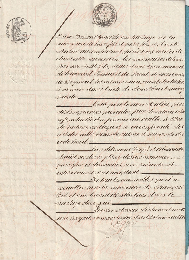 Antique French Document SET 3 INSTANT Digital Download - Etsy