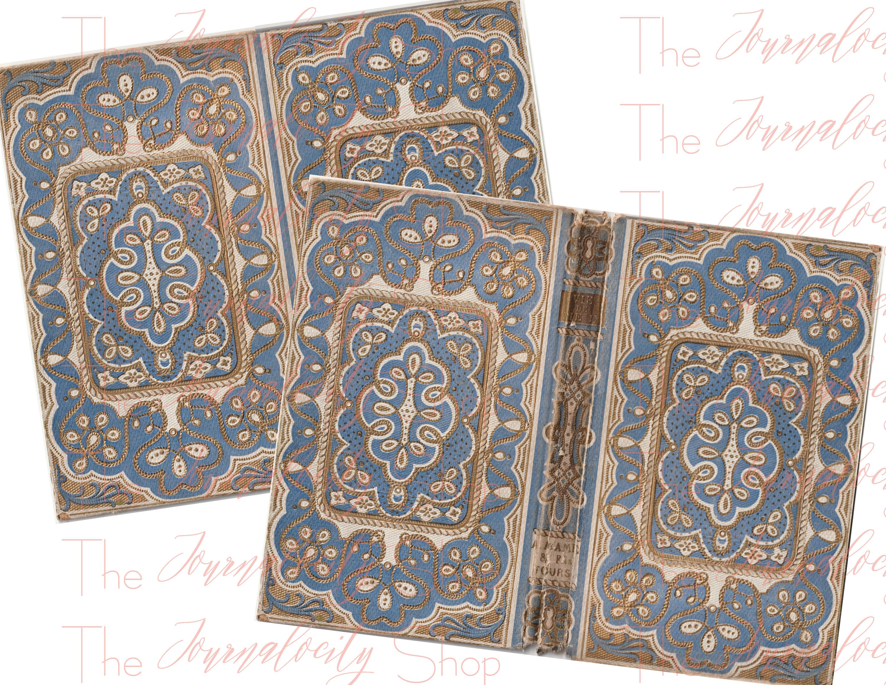 Antique French Book Covers SET 2-INSTANT Digital Download - Etsy