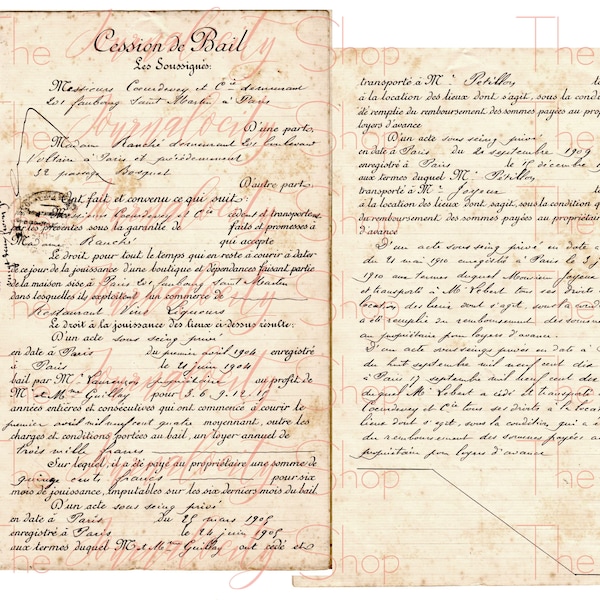 French Script Paper - Etsy