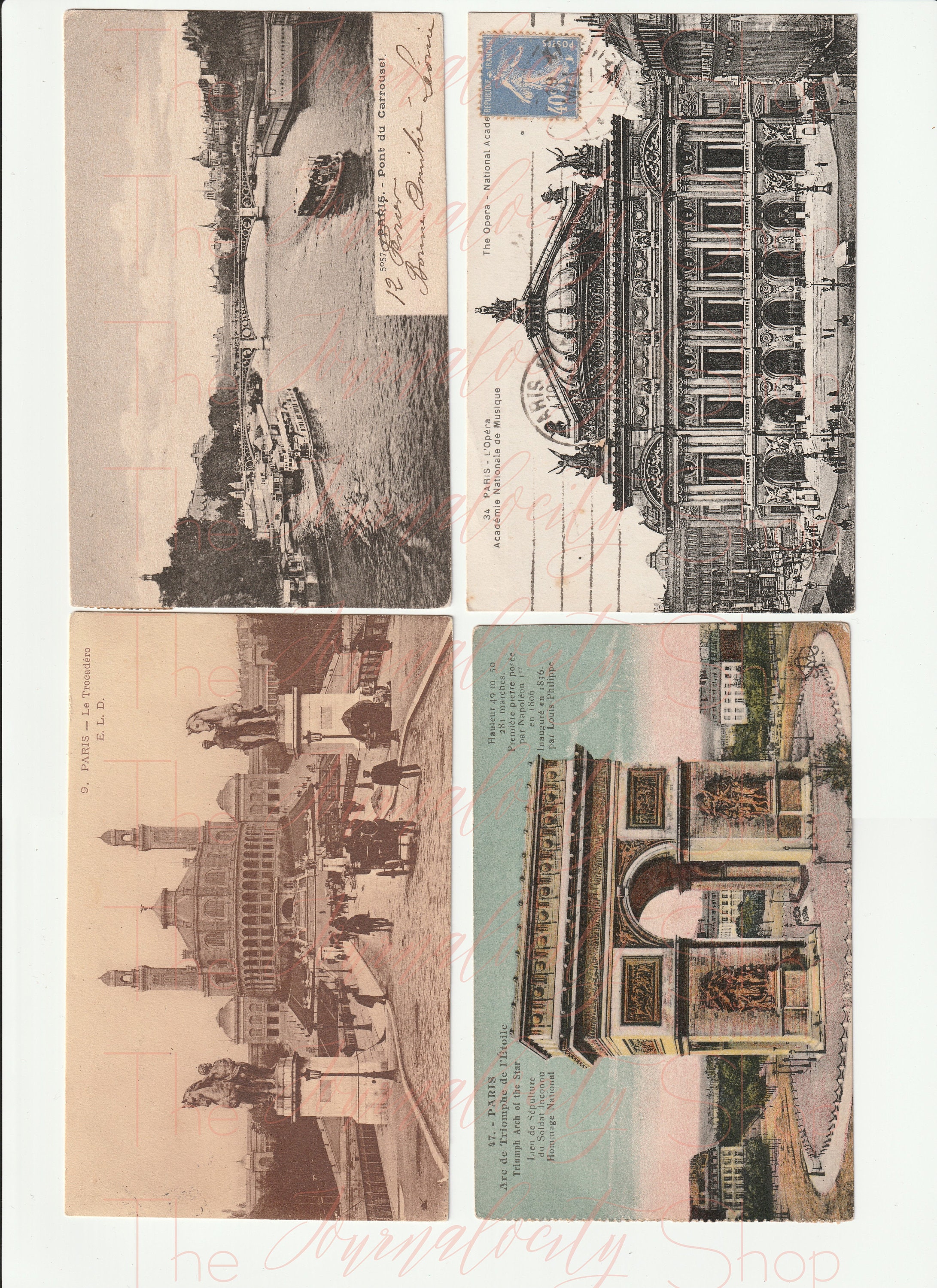 PARIS Postcards SET 1 French Postcards Antique Postcards - Etsy