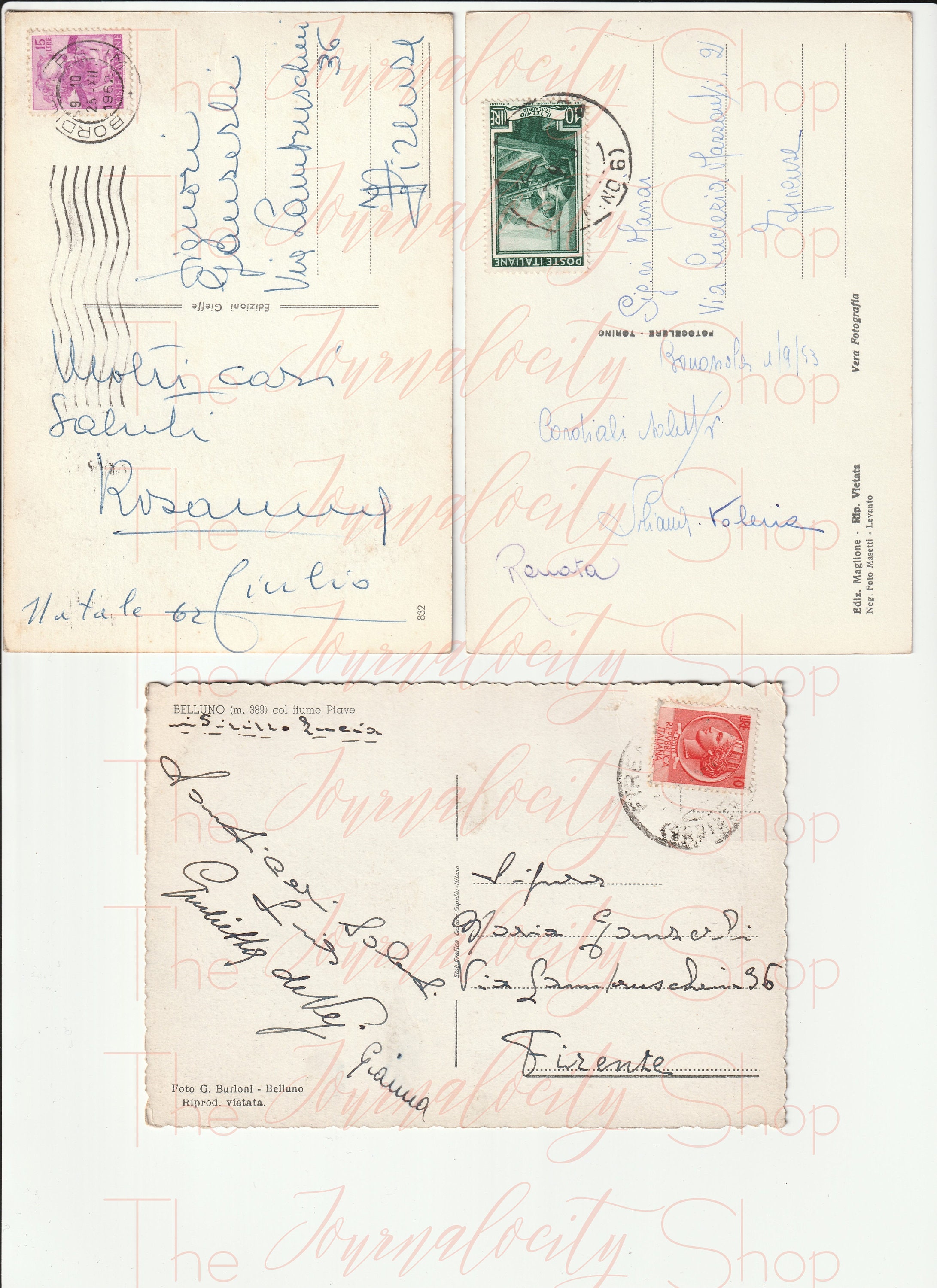 ITALY Postcards SET #1; Italian; INSTANT Digital Download - Etsy