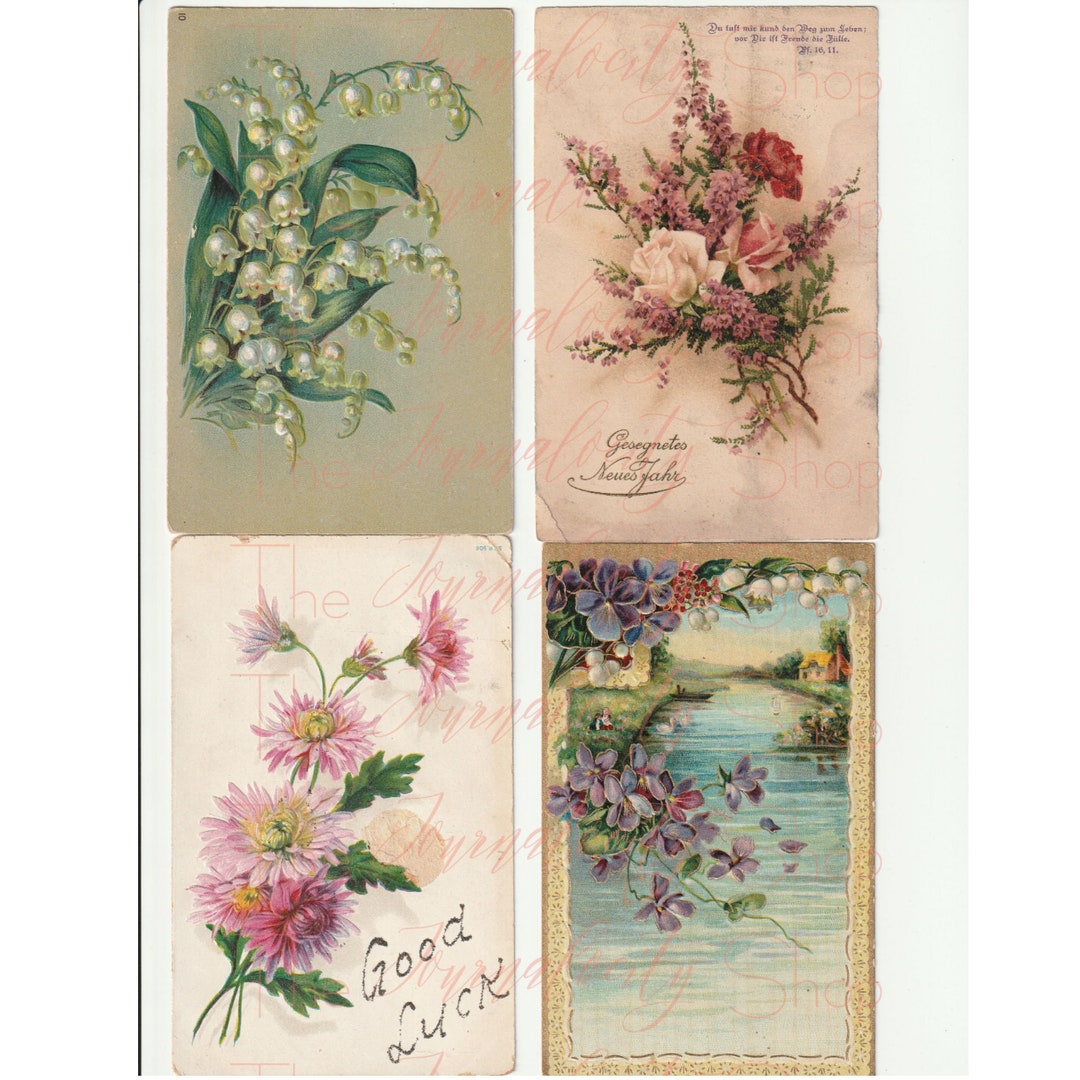 Antique Postcards - Collection 2 INSTANT Digital Download; Vintage ...