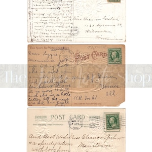 Antique Postcards - Collection 1 INSTANT Digital Download; Vintage ...
