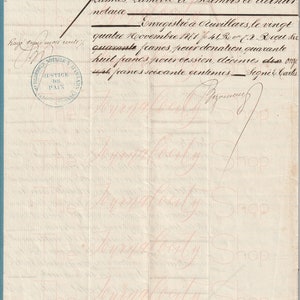 Antique French Document SET #3, INSTANT Digital Download; French Script ...