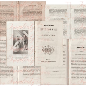 Antique French Book Covers SET #2-INSTANT Digital Download; Journal ...