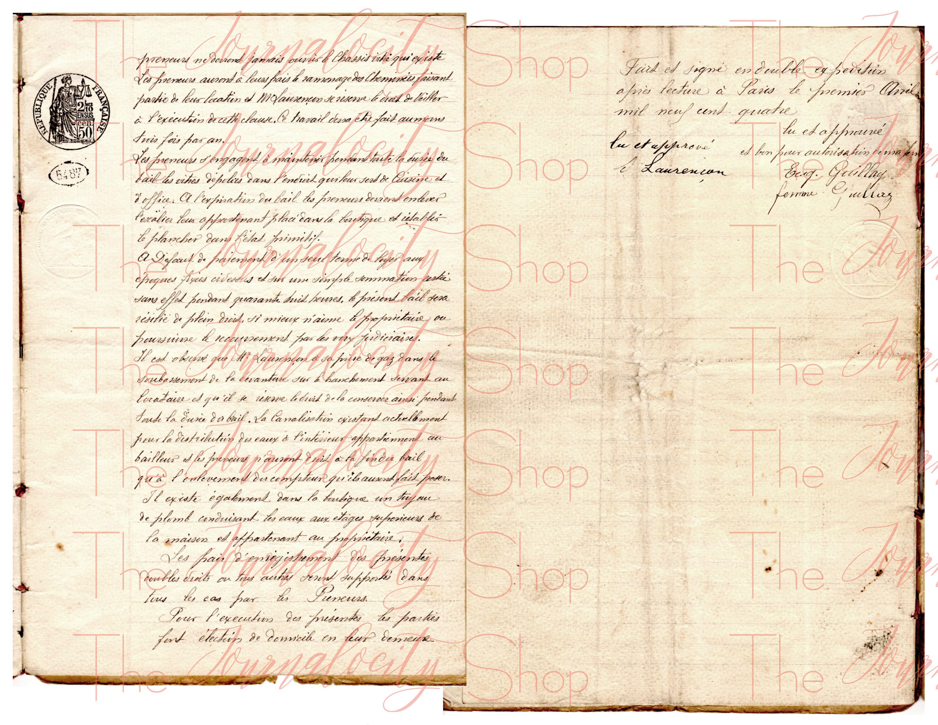 Antique French Document SET 1 INSTANT Digital Download - Etsy
