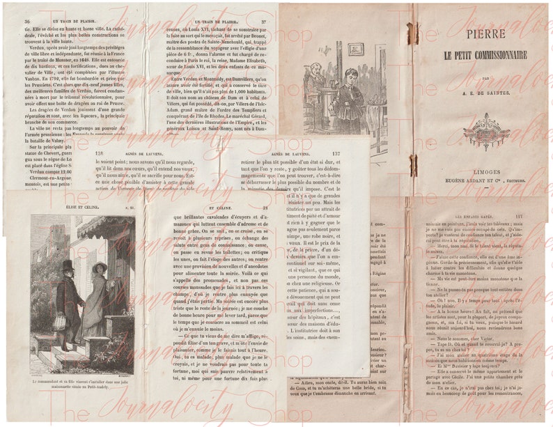 Antique French Book Covers SET 3-INSTANT Digital Download - Etsy