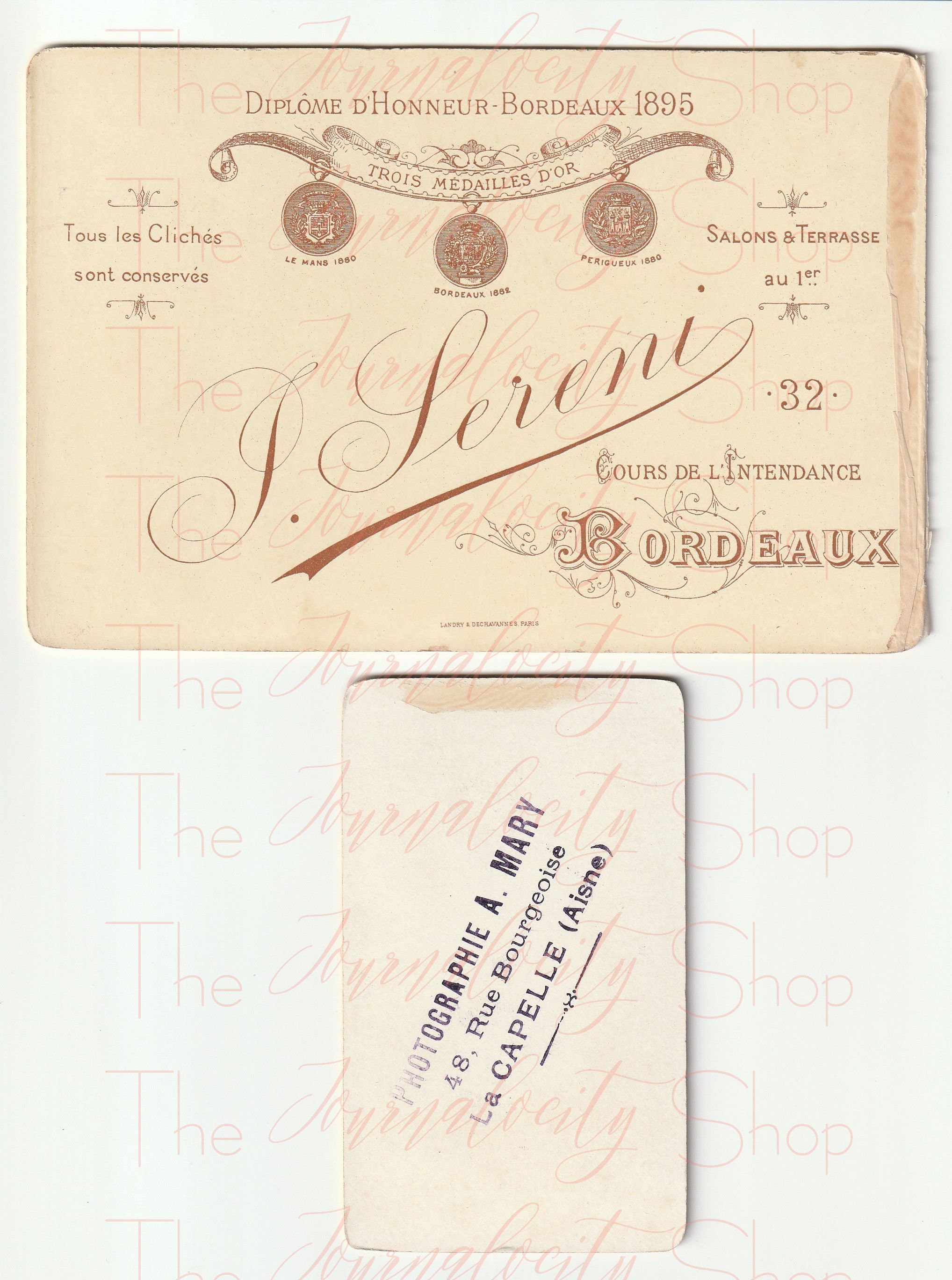 French Cabinet Card Backs INSTANT Digital Download; Old Photos ...