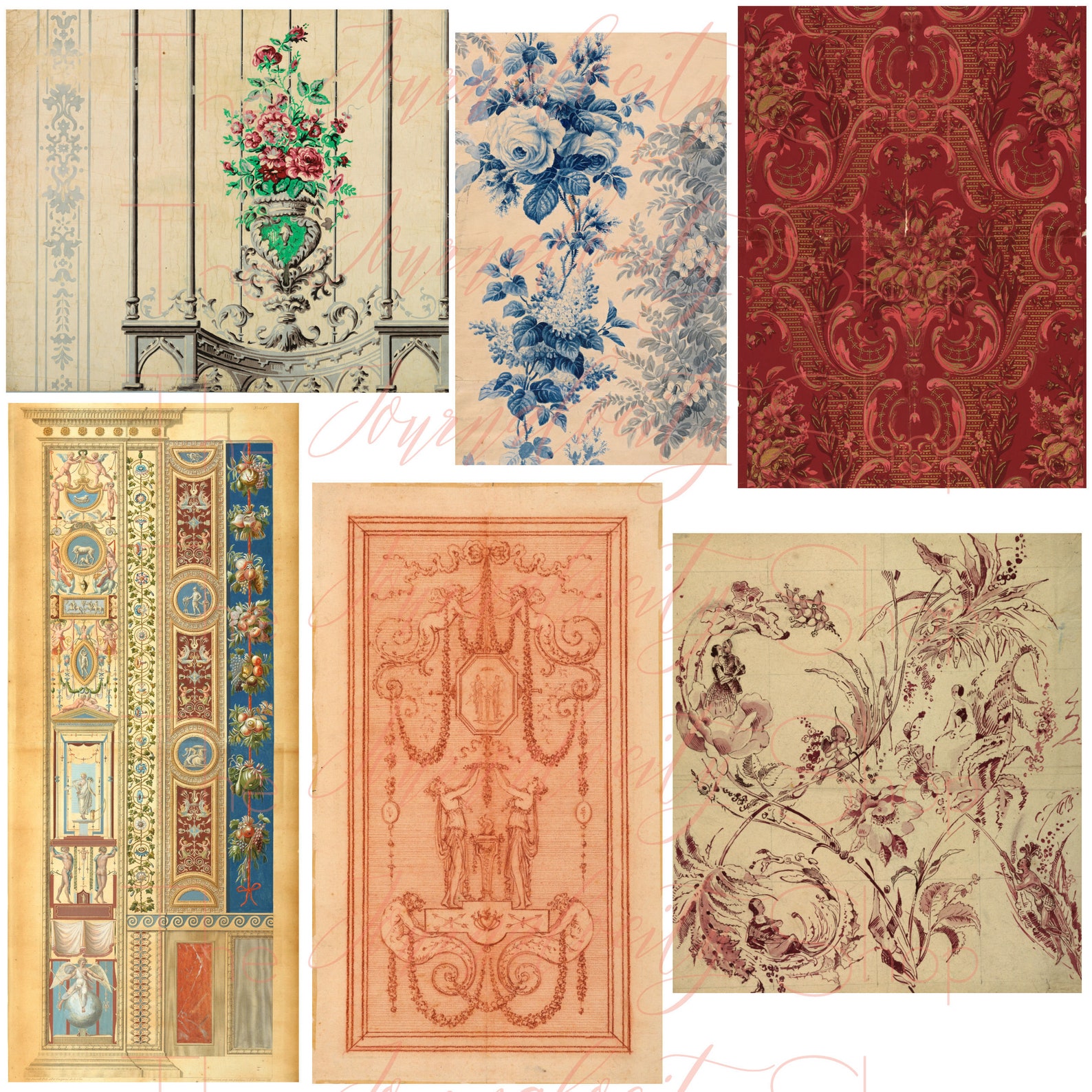 Wallpaper Fragments Set 3 INSTANT Digital Download Digital - Etsy