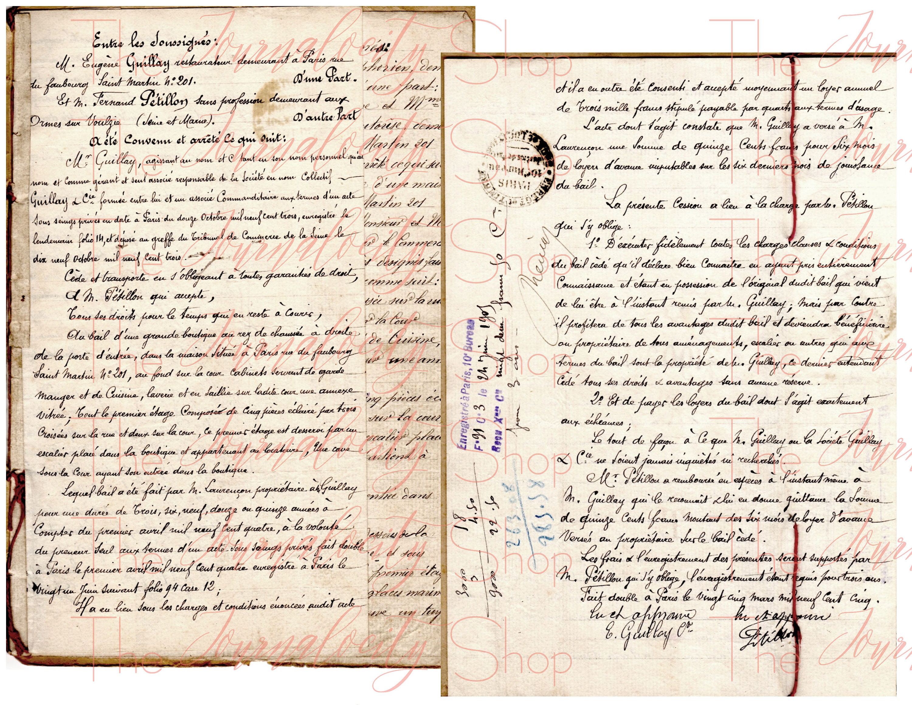 Antique French Document SET 1 INSTANT Digital Download - Etsy