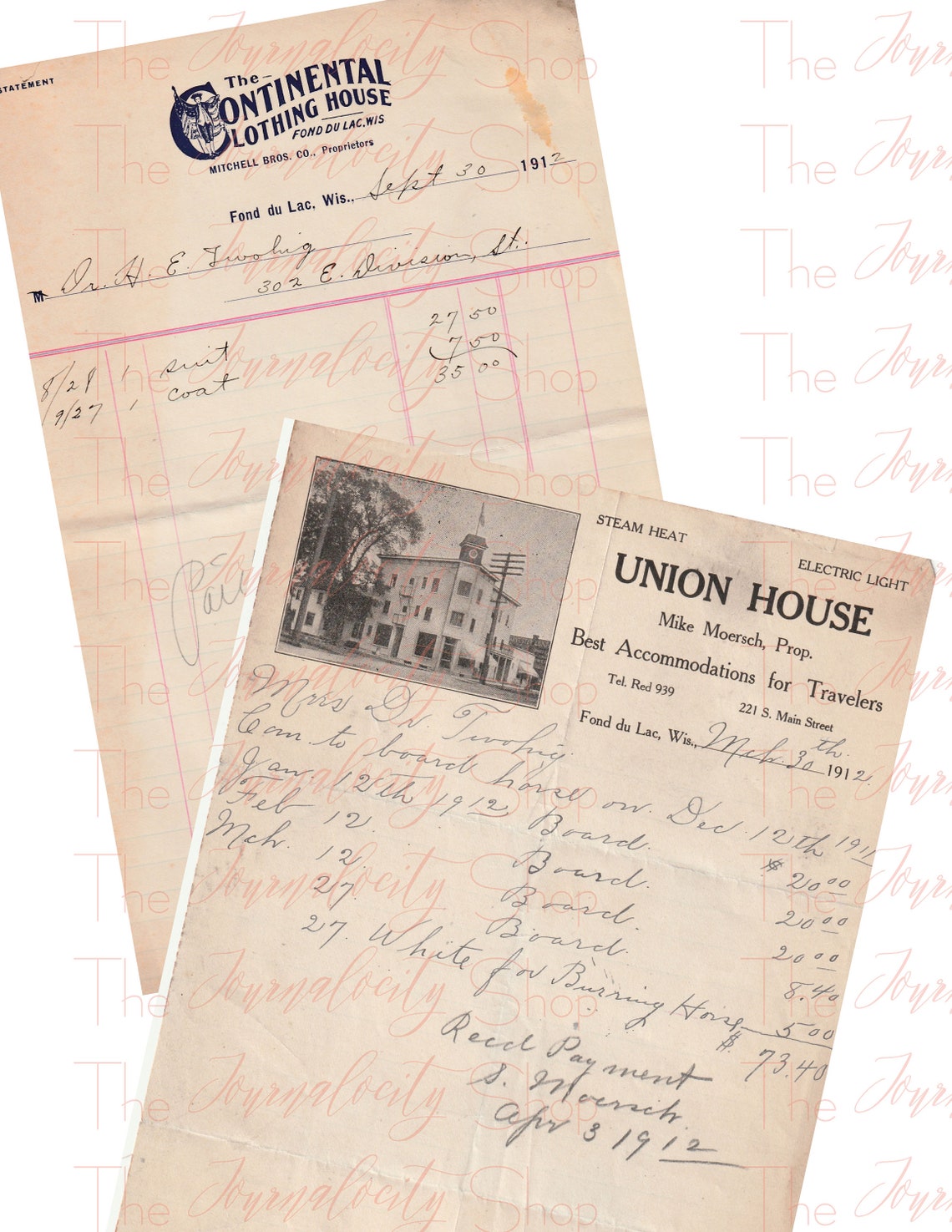 ANTIQUE INVOICES From Early 1900's INSTANT Digital - Etsy