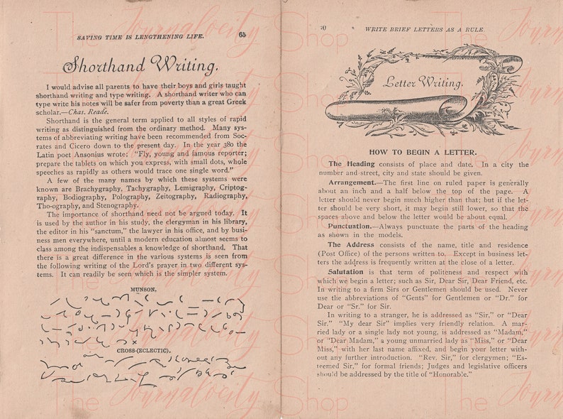ORNAMENTAL DRAWINGS and PENMANSHIP, Instant Digital Download; Script ...