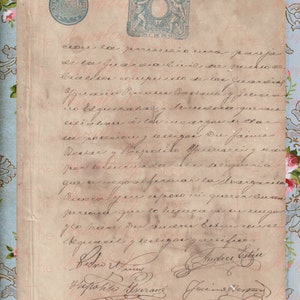 Antique Puerto Rican Legal Documents: Spanish Script (digital Download ...