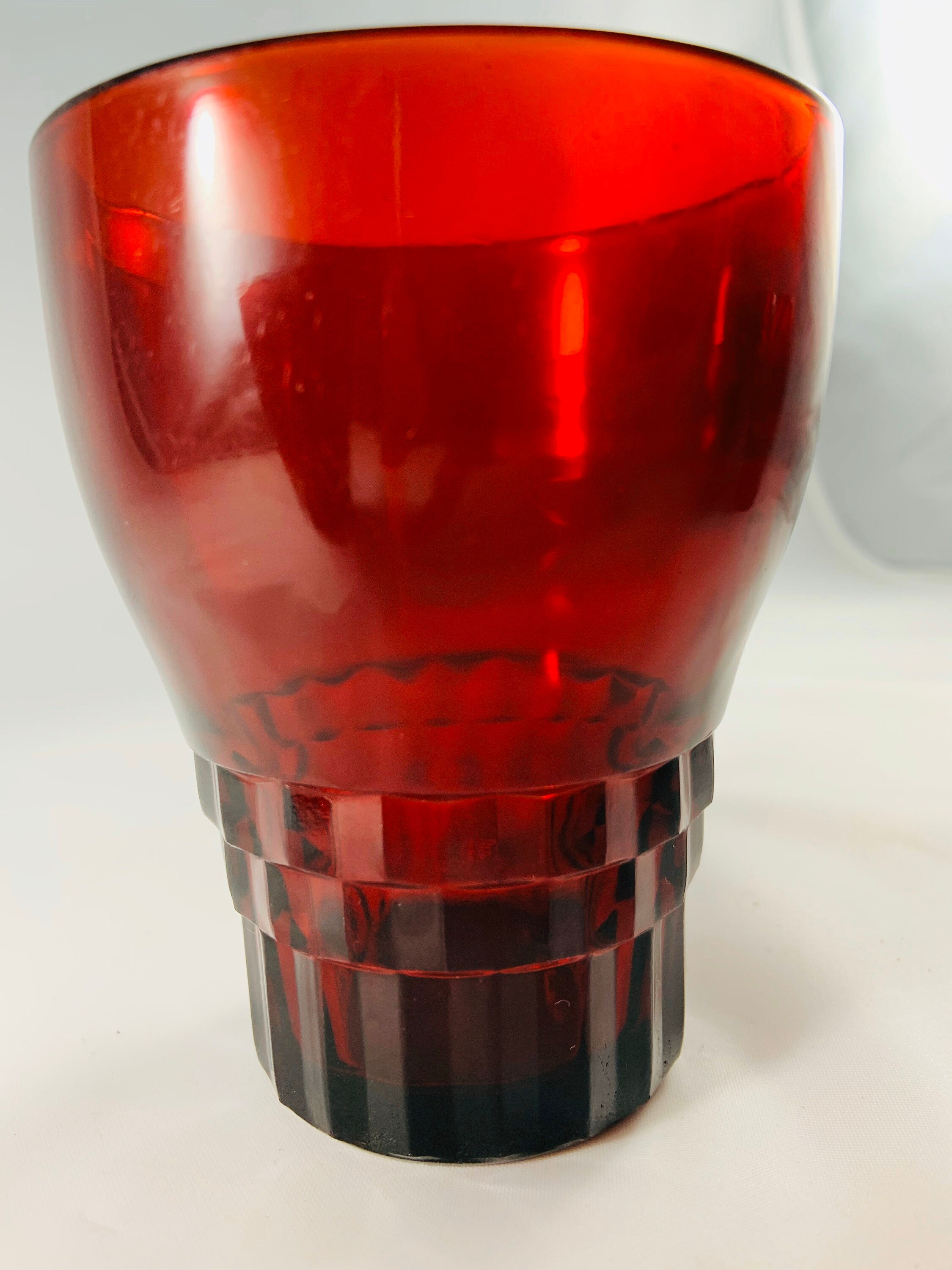 Vintage Anchor Hocking Royal Ruby Windsor Pattern Set of 4 Water ...