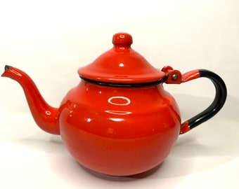 Red Teapot | Etsy