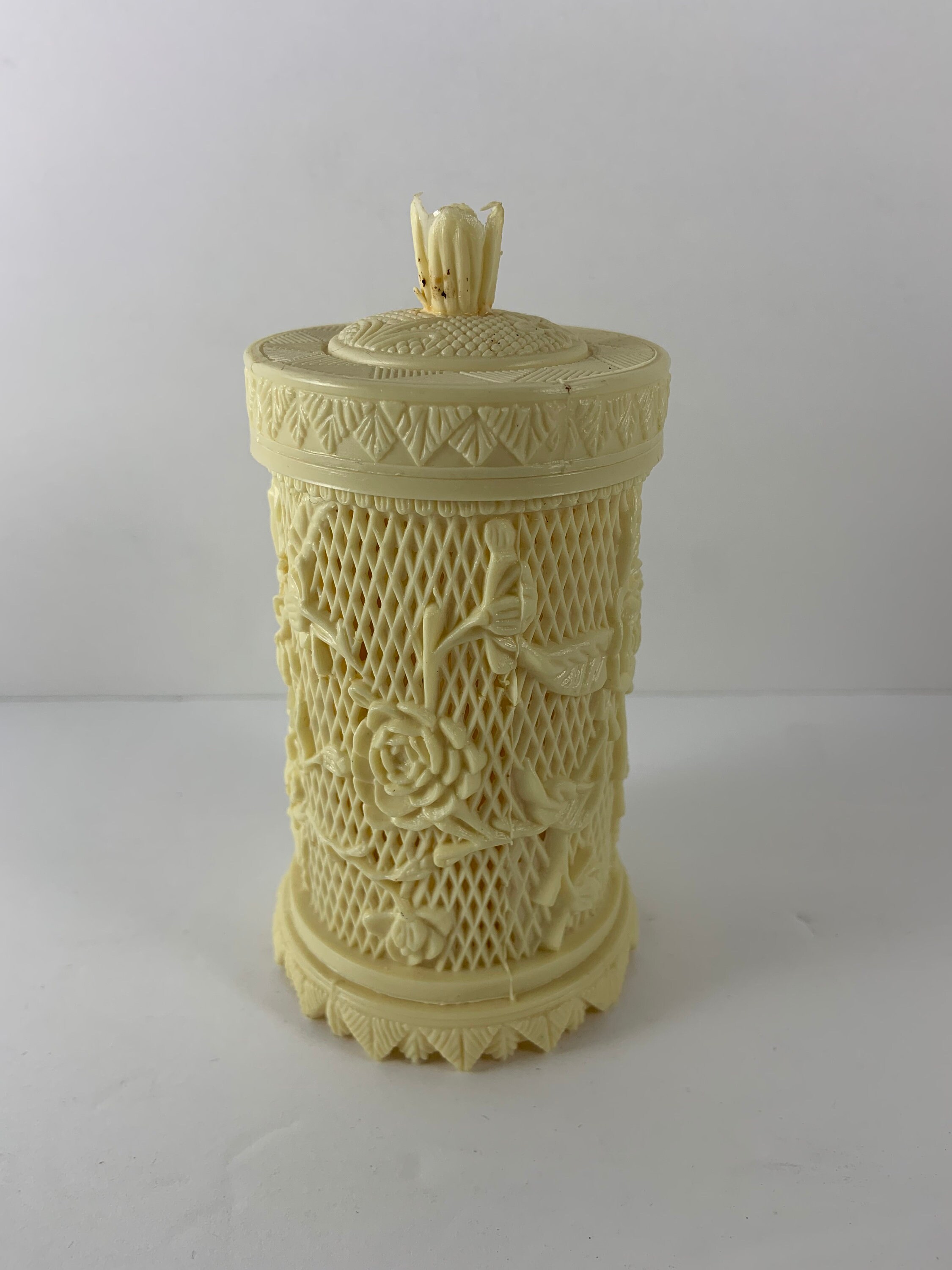 Vintage Faux Ivory Toothpick Holder Flower Plastic Appetizer - Etsy