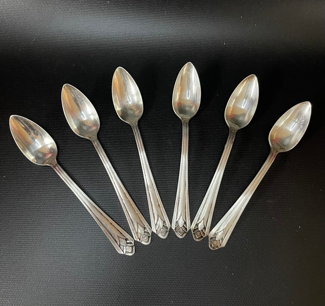 Vintage Winthrop Silverplate Art Deco Style Spoons, Set of 6 - Etsy
