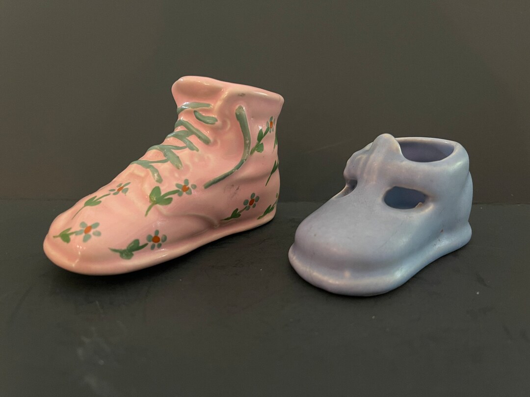 Vintage Ceramic Baby Booties - Etsy