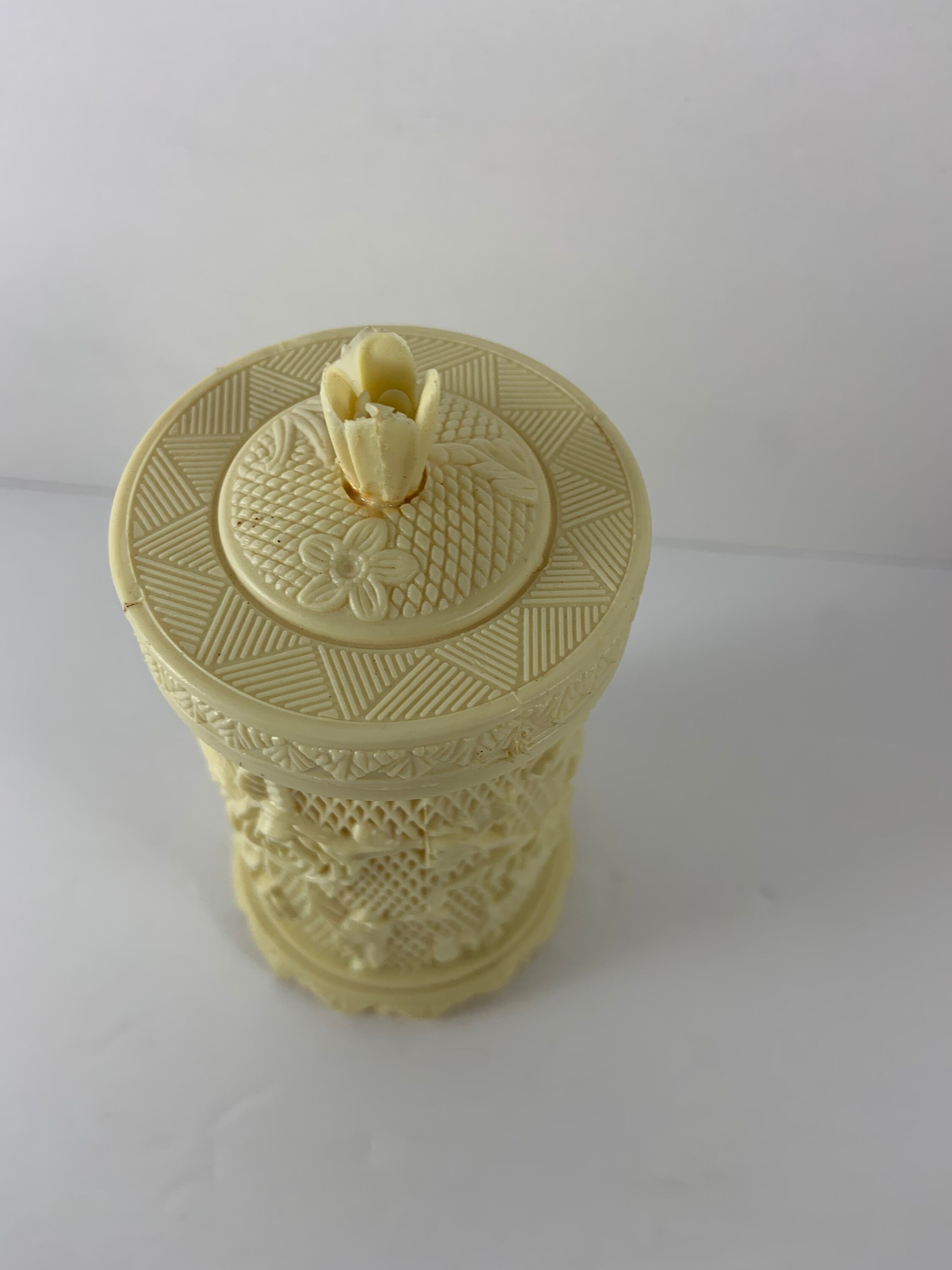 Vintage Faux Ivory Toothpick Holder Flower Plastic Appetizer - Etsy