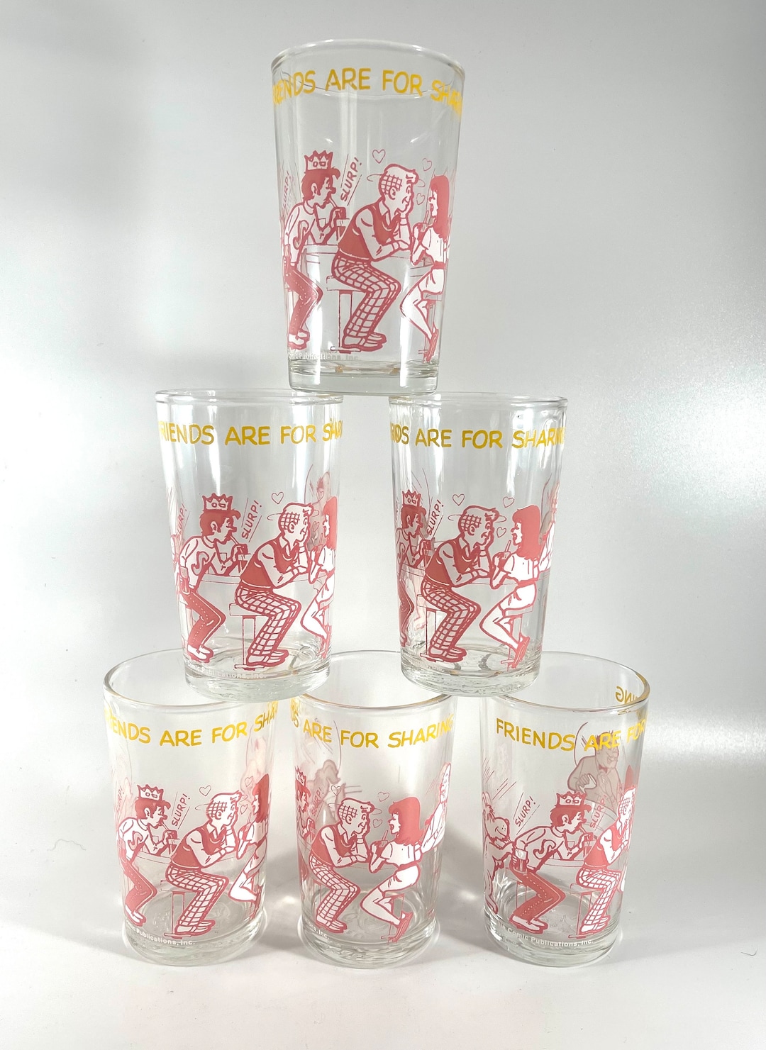 Vintage 1973 Welch’s Archie Glasses “friends Are for Sharing” Archie ...