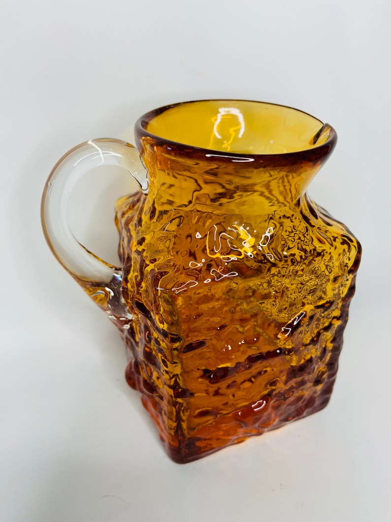 Vintage Pilgrim Glass Amber Rock Crystal Miniature Pitcher - Etsy