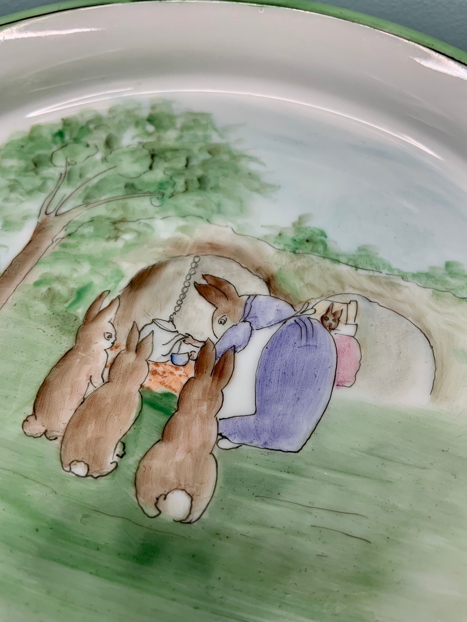 Vintage Hand-painted Peter Rabbit Childrens Plate and Mug Set - Etsy