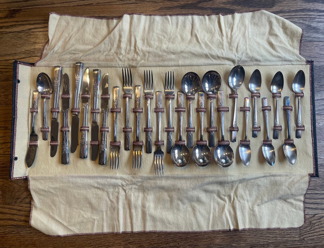 Vtg. 1939 Oneida Community Service Plate Fortune Flatware 26 Piece Set ...
