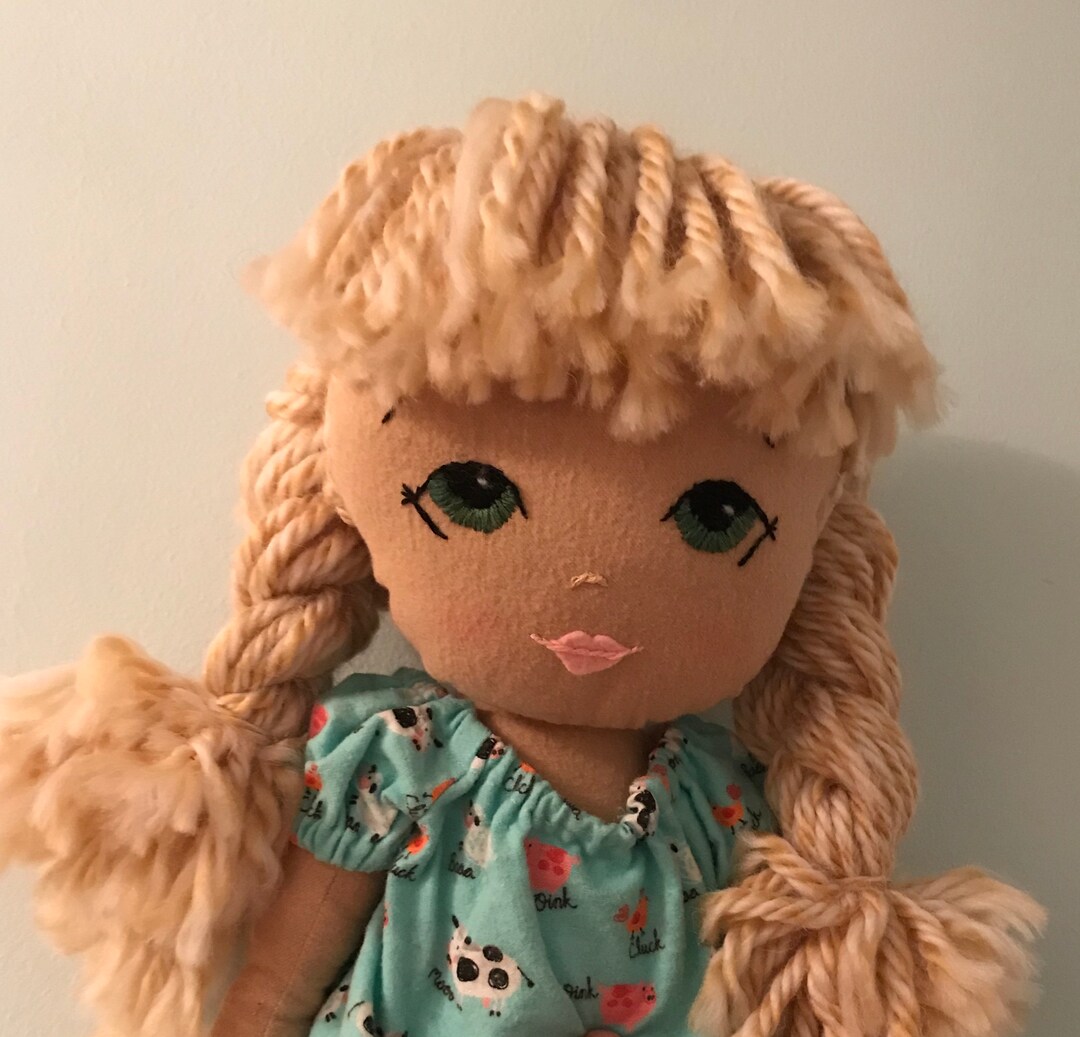 Handmade Rag Doll, Ethnically Diverse Rag Doll, African American Rag ...