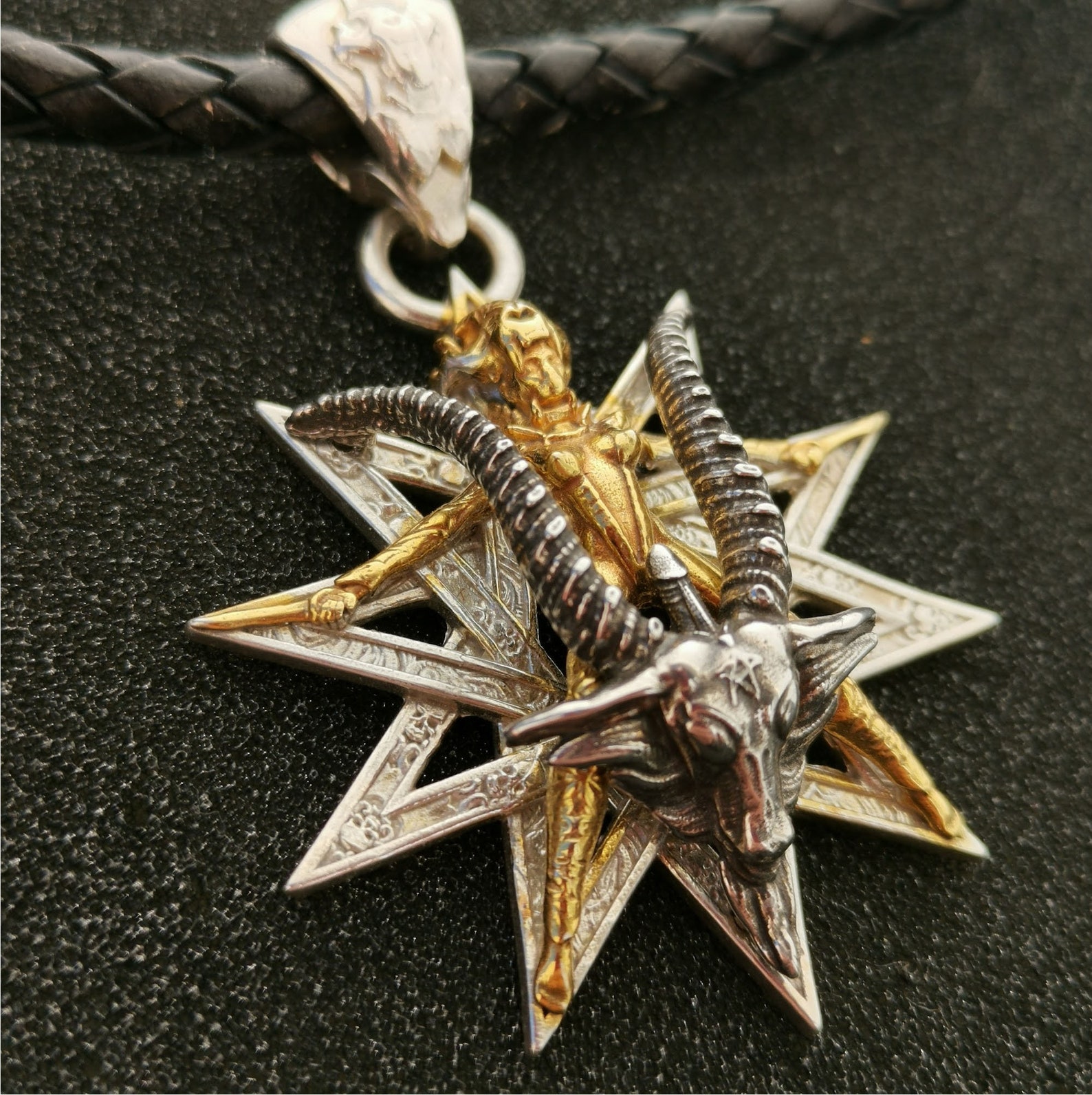 Baphomet X2 2021 Silver 925 Glossy Part Gold Plated Icon | Etsy