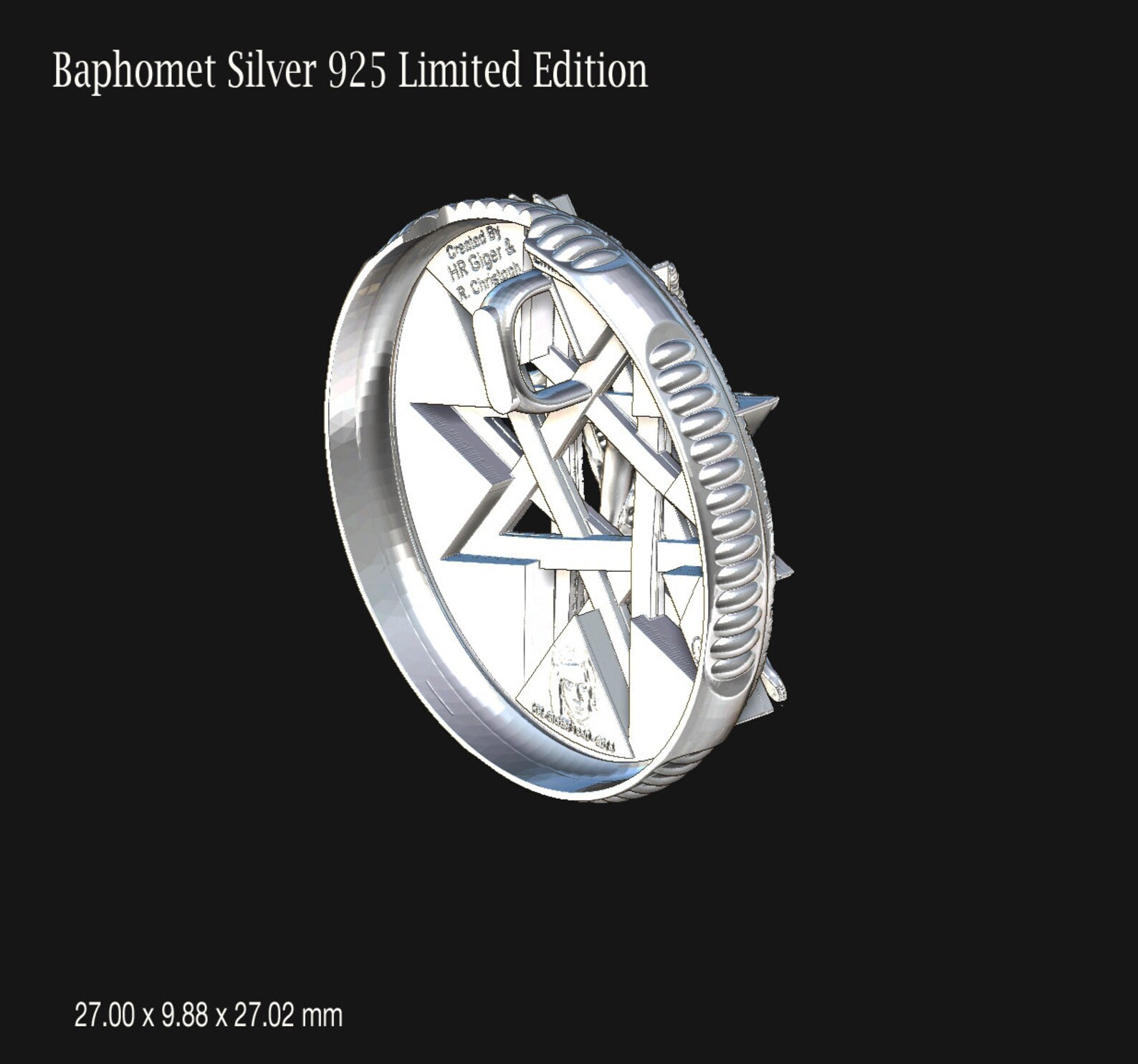HR. Giger- R. Christoph, Baphomet 2_2020 Silber 925. Anything but ...