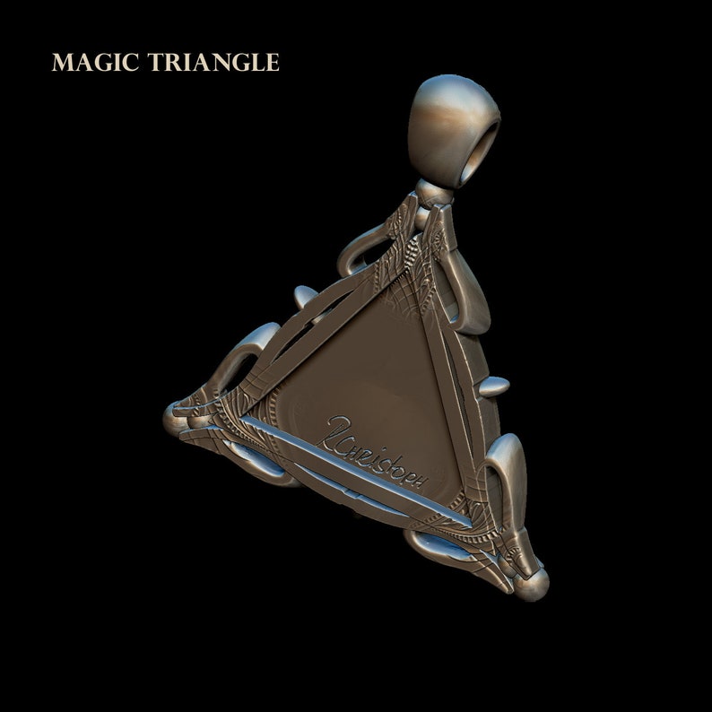 Magic_triangle.37.00 X 7.00 X 42 Mm Steel Polished Gold Plated - Etsy